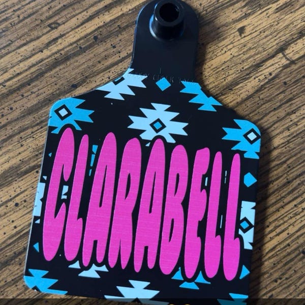 Custom Cattle Ear Tag - UV Printed Full Color Weatherproof ...
