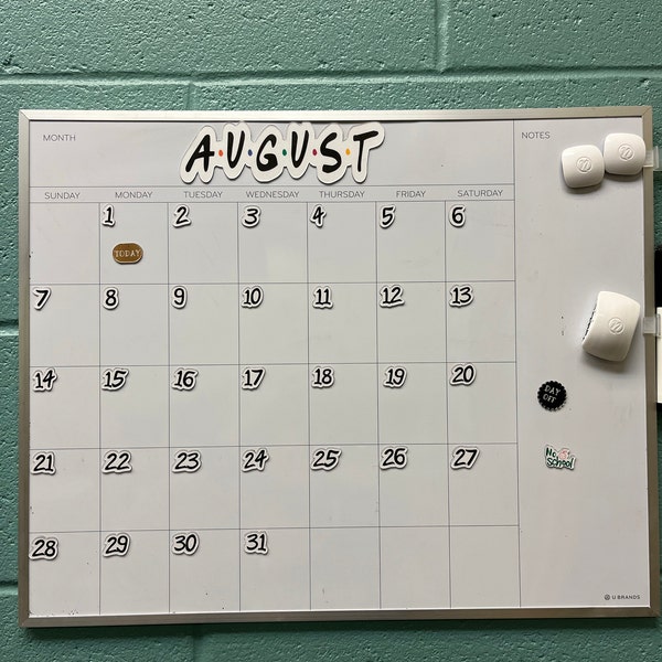Number Magnets for Magnetic Calendar // Daily Magnets // Amazone Font ...