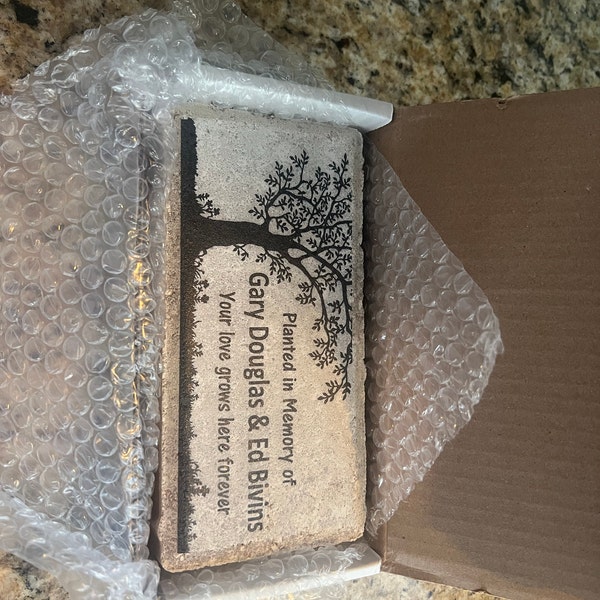 Planted in Memory of - Memorial Stone- Concrete Paver Memorial Marker ...