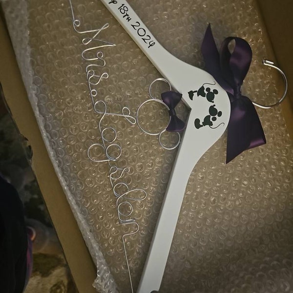 Disney Wedding, Mickey Mouse Hanger,personalized Wedding Hanger,disney ...