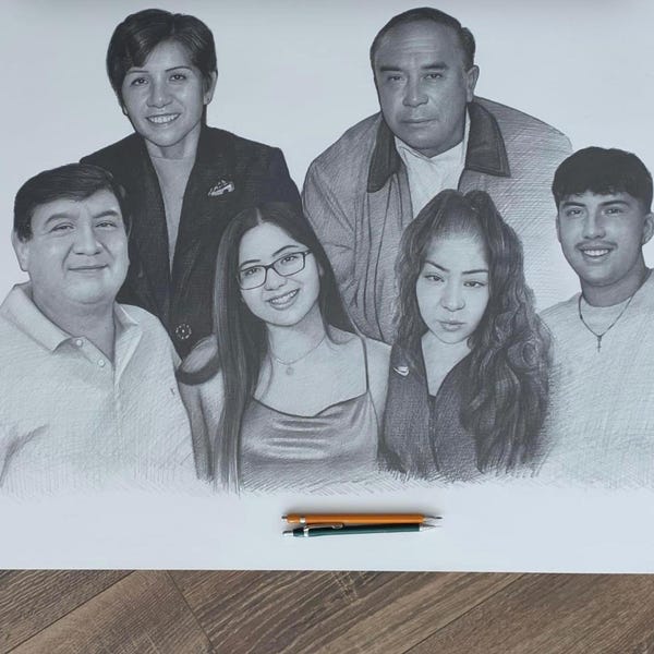 Custom Pencil Drawing From Photo, Personalized Hand-drawn Art, Custom ...