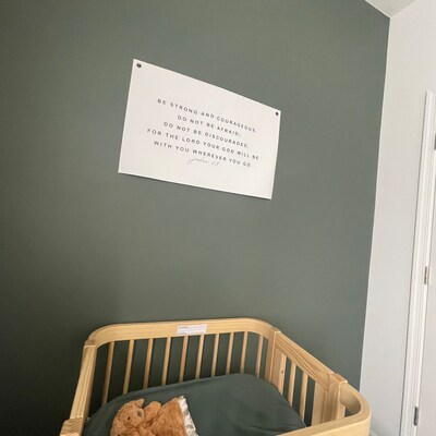 Be Strong and Courageous Canvas Flag Scripture Wall Decor Bible Verse ...