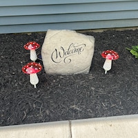 Monogram Last Name Rock - Engraved Stone - Personalized - Garden Stone ...