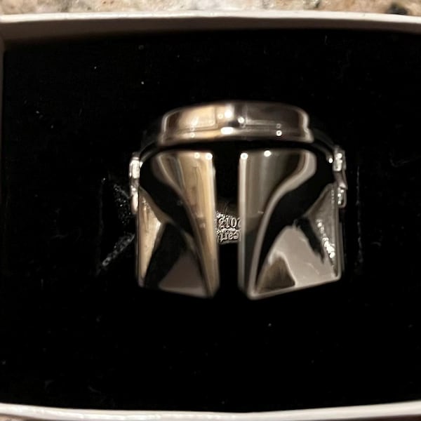 Handmade 925 Silver Mandalorian Ring – Unique Star Wars Geek Gift for ...