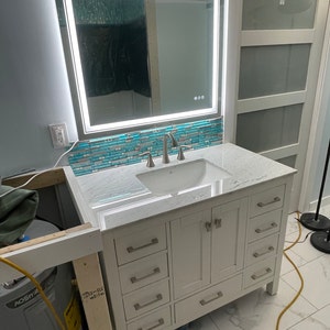 Rose Gold Backsplash Tile Bling Metal and Glass Mosaic Shiny Stainless ...