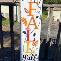 Happy Fall Y'all Vertical Sign SVG Cut File. for Personal and ...