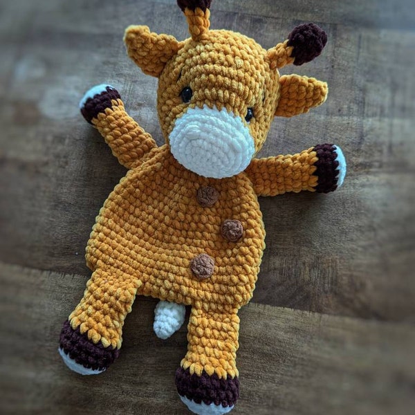 Giraffe Lovey Crochet Pattern, Amigurumi Giraffe Security Blanket ...