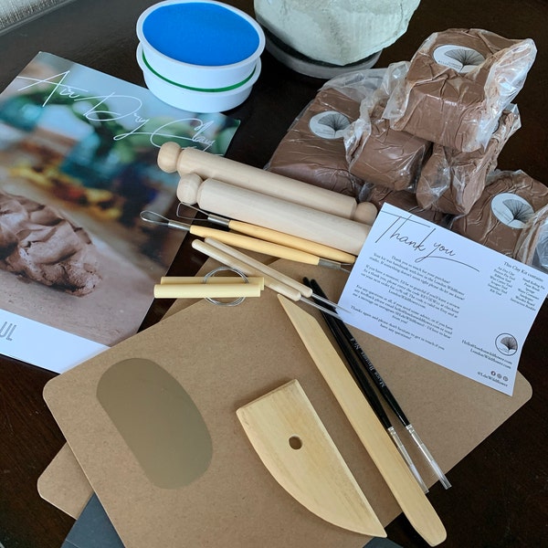 Date Night Pottery Kit for Couples | Air Dry Clay Gift Set - Etsy
