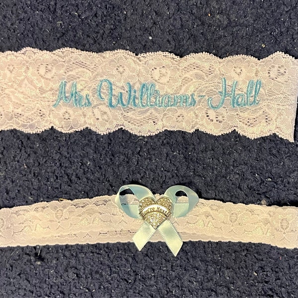 Wedding Garter Personalized - Etsy