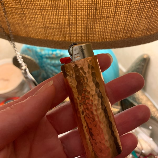 Handcrafted Pure Copper Lighter Cover With Hand Hammered Texture - Etsy