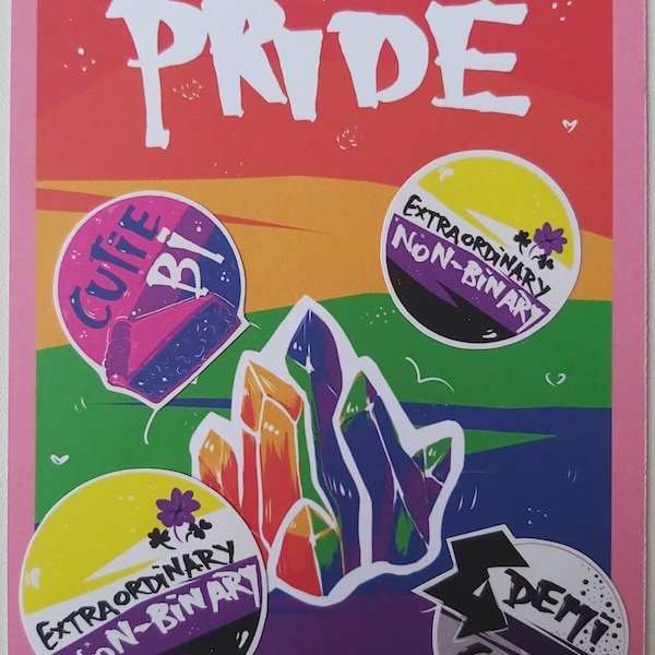 LGBTQ PRIDE PUNS Stickers [vinyl + Glossy Paper] | Asexual Aromantic ...