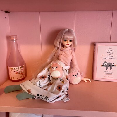 1/4 MSD Unoa Tiny Fairy BJD College Girl Turtleneck Top, Pleaded Kilt ...