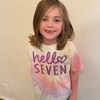 Hello Seven Shirt, 7th Birthday Shirt, Pastel Tie Dye Shirt, Birthday ...