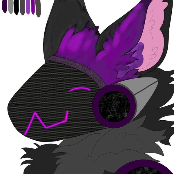 Protogen Icon Base | Furry Lineart & Base (retired / Discounted) - Etsy