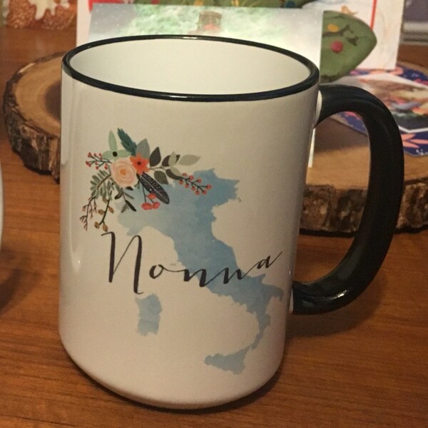 Italy Mug / Custom Name Mug / Personalized Italy Mug / Italy Map Mug ...