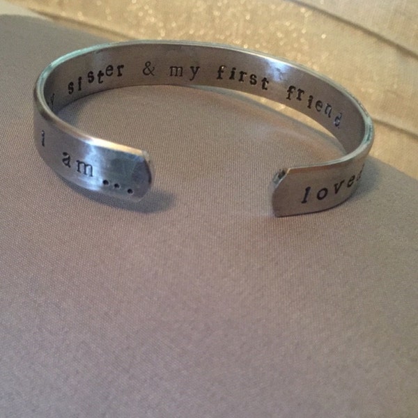 Personalized Affirmation Aluminum Bracelet, Engraved Secret Message ...