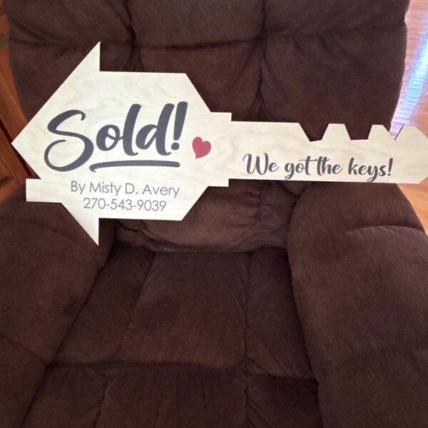Realtor Sold Key, Wood House Sign (personalized Closing Gift 7360) - Etsy