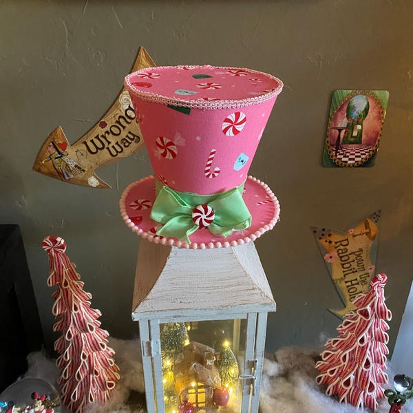 Harlequin Bunny Top Hat With Ears, Harlequin Hat Wreath Attachment, 3-D ...