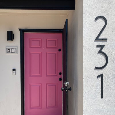 12 Inch Art Deco Narrow Modern House Numbers Letters - Etsy