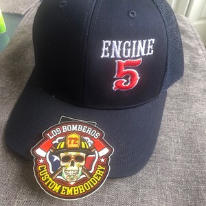 Custom Fire Station Cap 3D Puff Embroidered Firefighter Any - Etsy