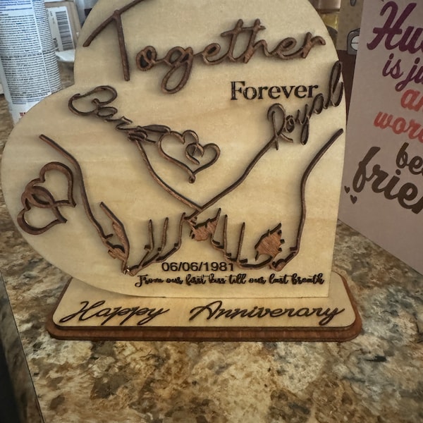 Personalized Couple Hands Together Forever Sign SVG, Gift for Couple ...