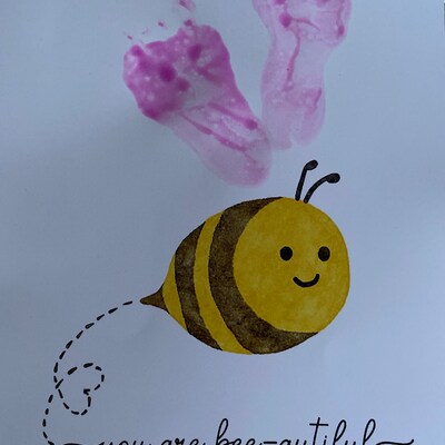 Bee Handprint Mother's Day Keepsake Birthday Gift for Her Mom Grandma ...