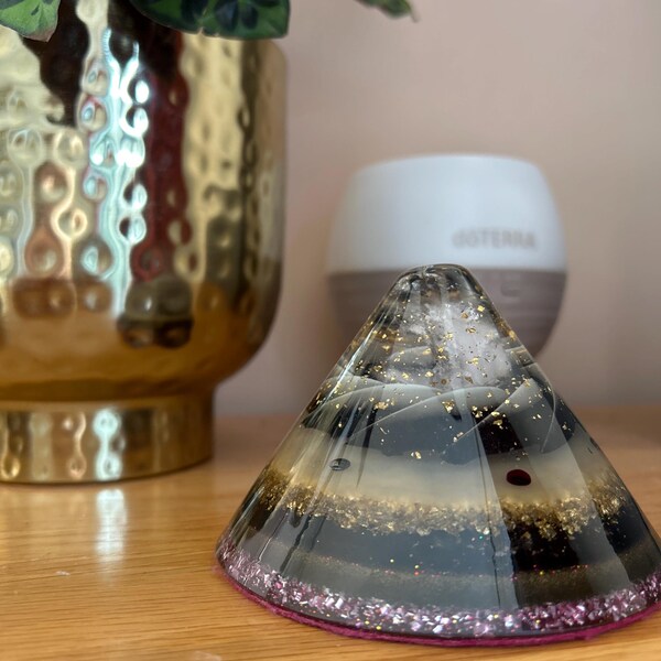 XL Pyramid-lapis-torus Symbol-orgone Energy Generator-24k Gold-copper ...