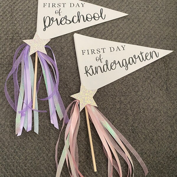 First Day of School Flag PRINTABLES - Preschool Through 6th Grade - Etsy