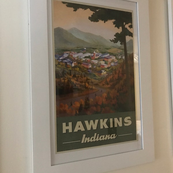 Hawkins Indiana Retro Vintage Travel Poster | Stranger Things ...