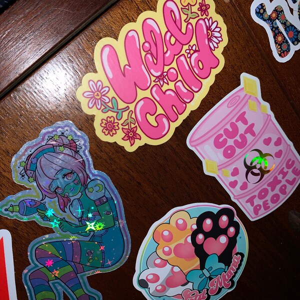 Wild Child Sticker, Floral Decal, Best Friend Gift, Cute Sticker ...