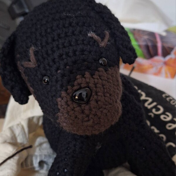 Crochet Pattern Dog/ Amigurumi Rottweiler Puppy Tutorial/ Stuffed Dog ...