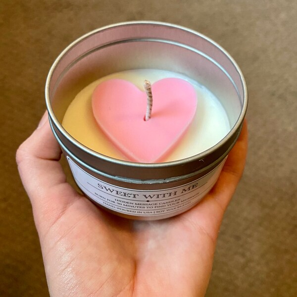 Custom Message Hidden Message Candles Gifts for Her Gift for Him Gift ...