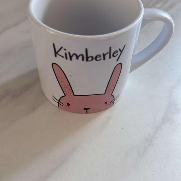 Cute Personalised Easter Bunny Mini Mug - Various Colours - Unique Gift ...
