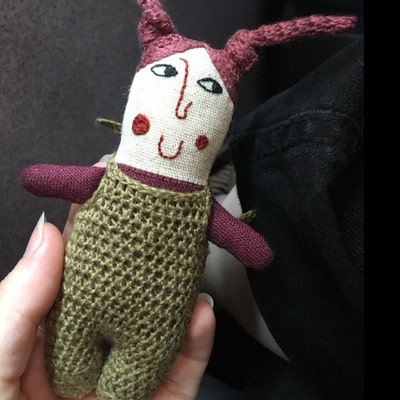 Textile Beetle Beetle Brooch Linen Beetle Grey Blue Beetle - Etsy