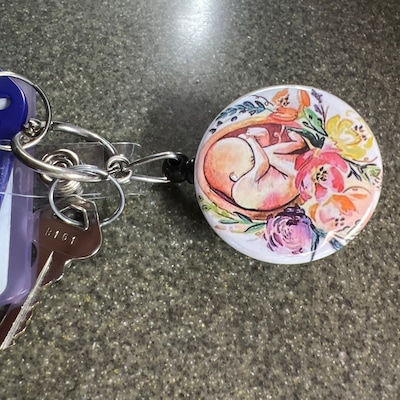 Labor & Delivery, Watercolor Floral Fetus, NICU Nurse Badge, Ob/gyn ...