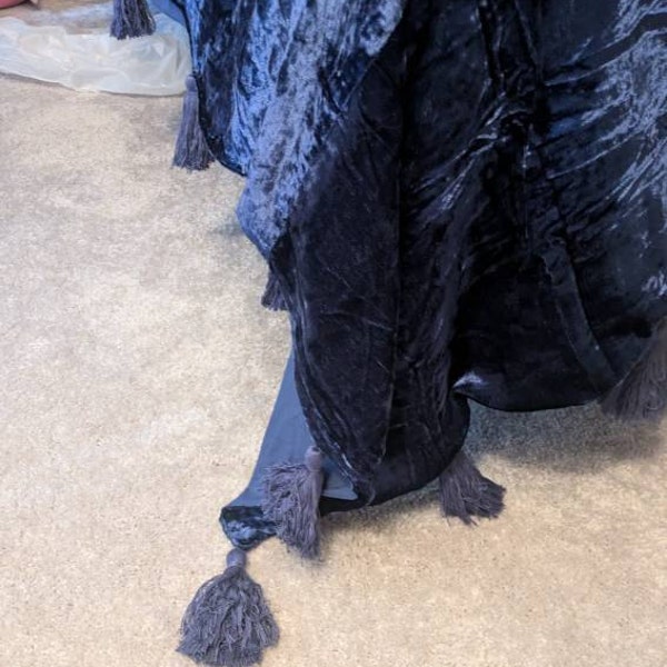 Luxe Velvet Bedspread, Velvet Throw Blanket With Handmade Knotted ...