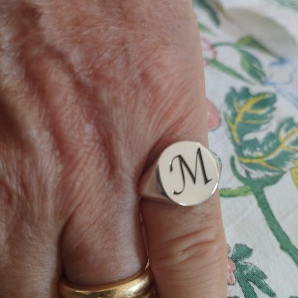 Custom Letter Ring in Sterling Silver Men and Women Jewelry, Bestseller ...