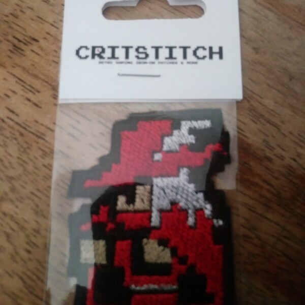 8 Bit Final Fantasy Red Mage Shiny Metallic Embroidery Iron on Patch ...