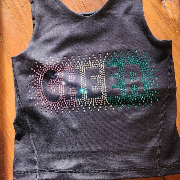 CHEER Rhinestone SVG | Bubble Font Cheer Design | 2-color Rhinestone ...