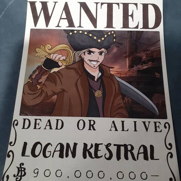 Custom One Piece Inspired Wanted Poster - Etsy