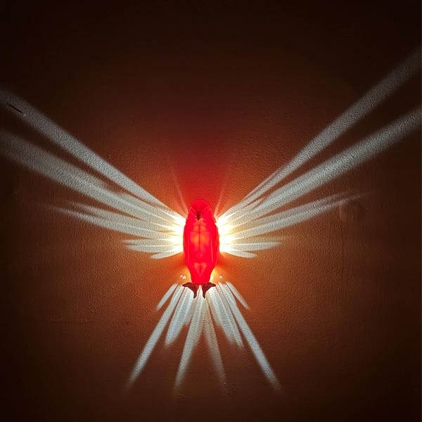 Eagle Wall Lamp, Battery Powered Lamp, Bald Eagle LED Wall Light, Bald ...