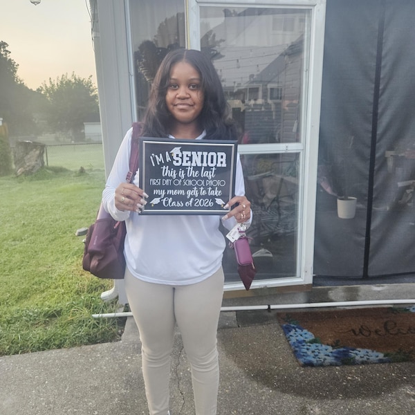 First Day of Senior Year Printable Sign First Day of School Sign 12th ...