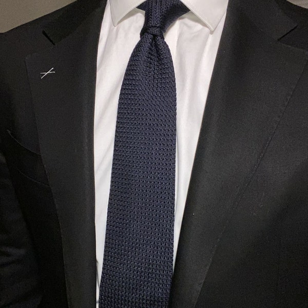 Blue Grenadine Tie | 100% Handmade in Italy - Garza Necktie - Luxury ...