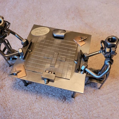 Nuts and Bolts Sculpture engineer Desk Organizer Office Tidy Handmade ...