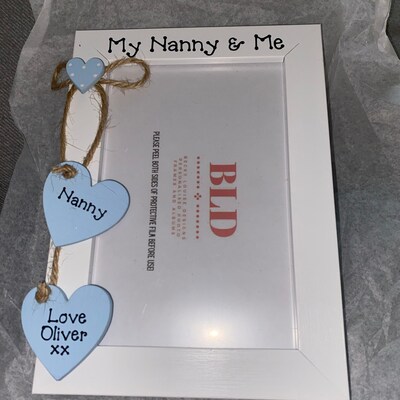Handcrafted Personalised Nanny and Me Photo Picture Frame Keepsake ...