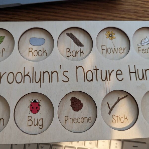 Nature Hunt Board Montessori Scavenger Hunt Personalized Nature ...