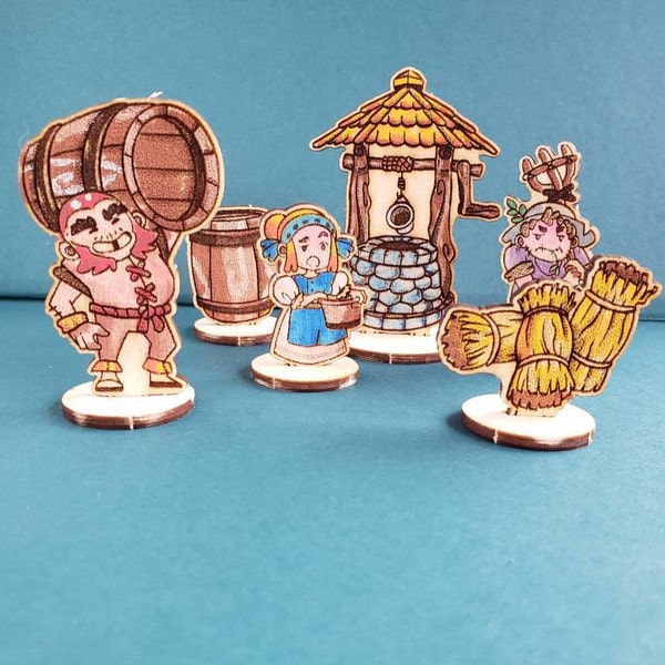 Orc Miniature set of 6 Dungeons and Dragons Dnd Pathfinder TTRPG 2D ...