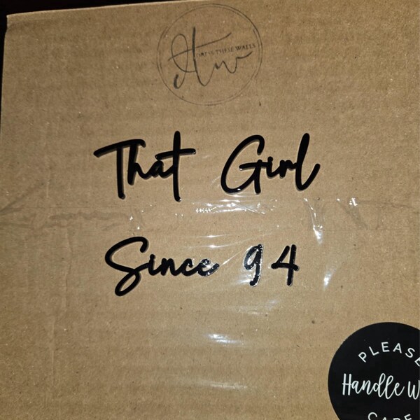 That Girl Since Year Cake Topper | Flat-lay Cake Topper | Vintage Heart ...