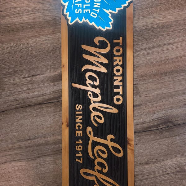 Toronto Maple Leaf's, One of a Kind, Custom, Handcrafted, Cedar, Super ...