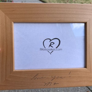 Handwriting Custom Engraved Picture Frame - Etsy